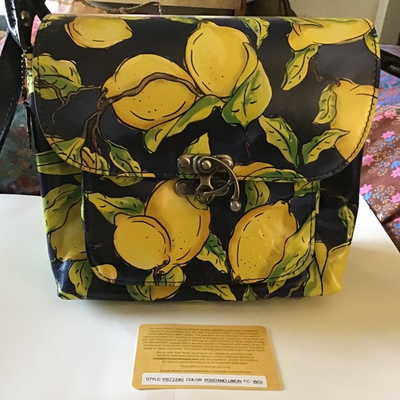 Patricia Nash | Bags | Nwt Patricia Nash Lemon Navy Crossbody Th ...